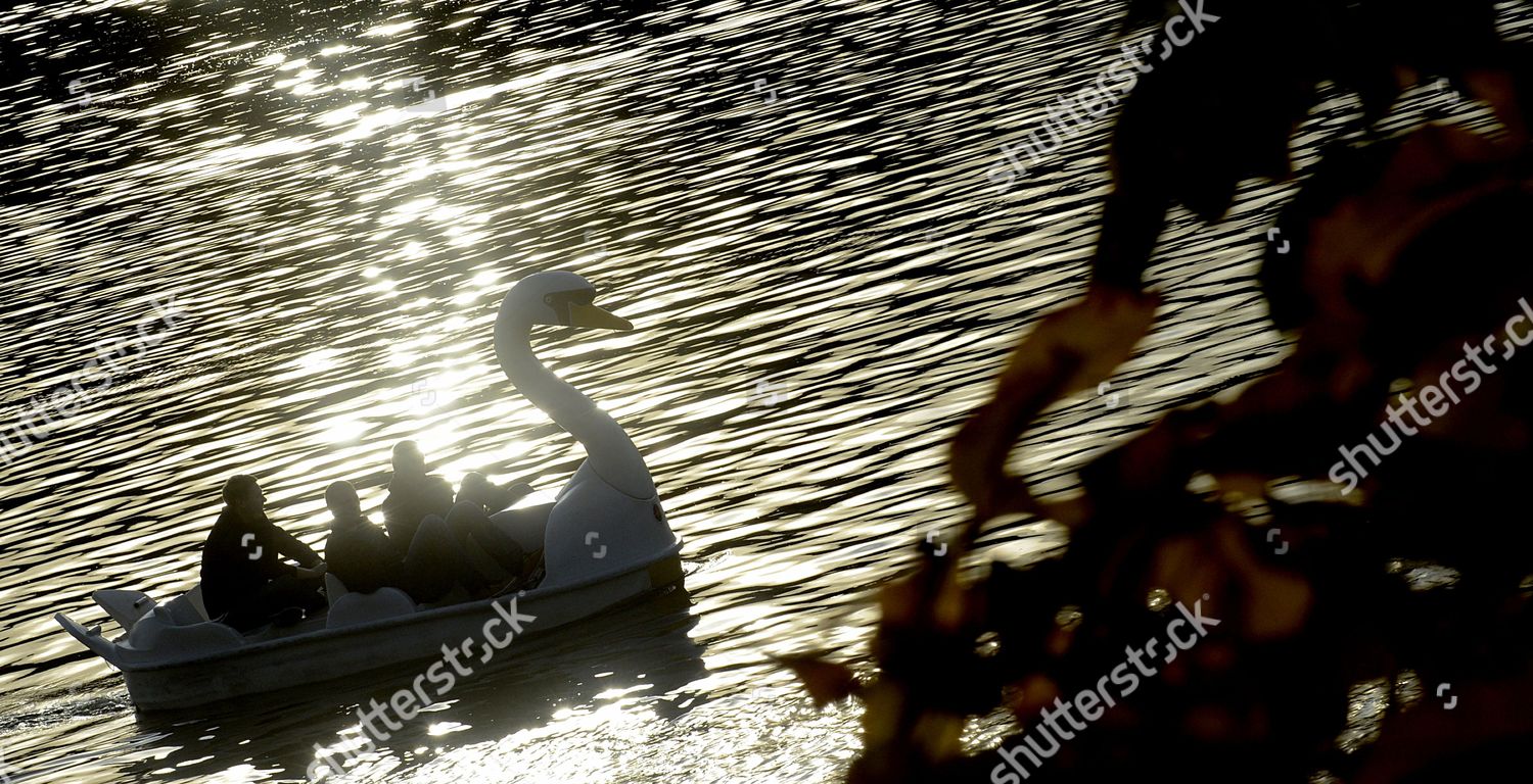 Family Enjoy Peddle Boat Ride On Editorial Stock Photo - Stock Image ...