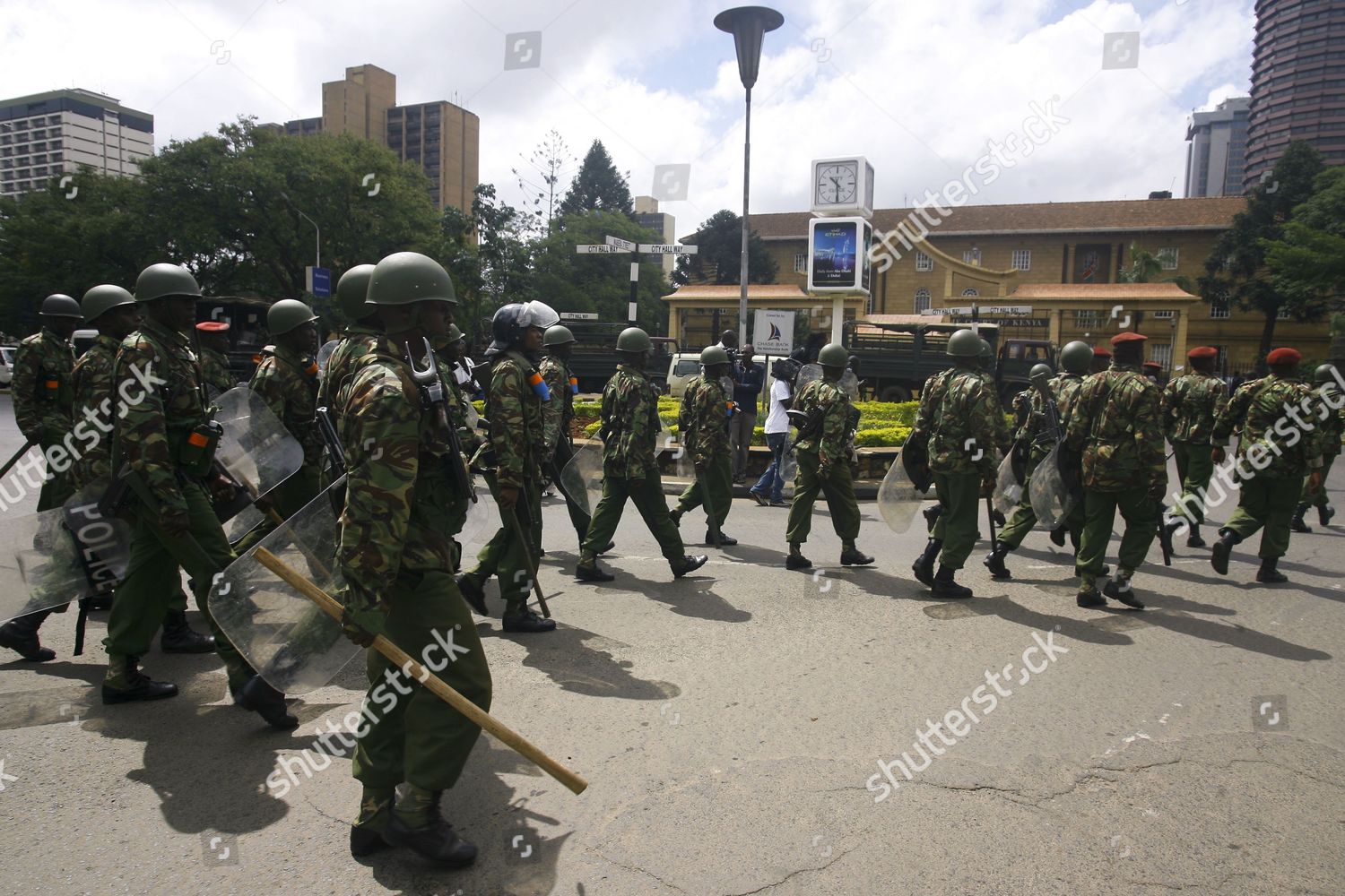 Riot Police Officers Patrol Outside Supreme Editorial Stock Photo ...
