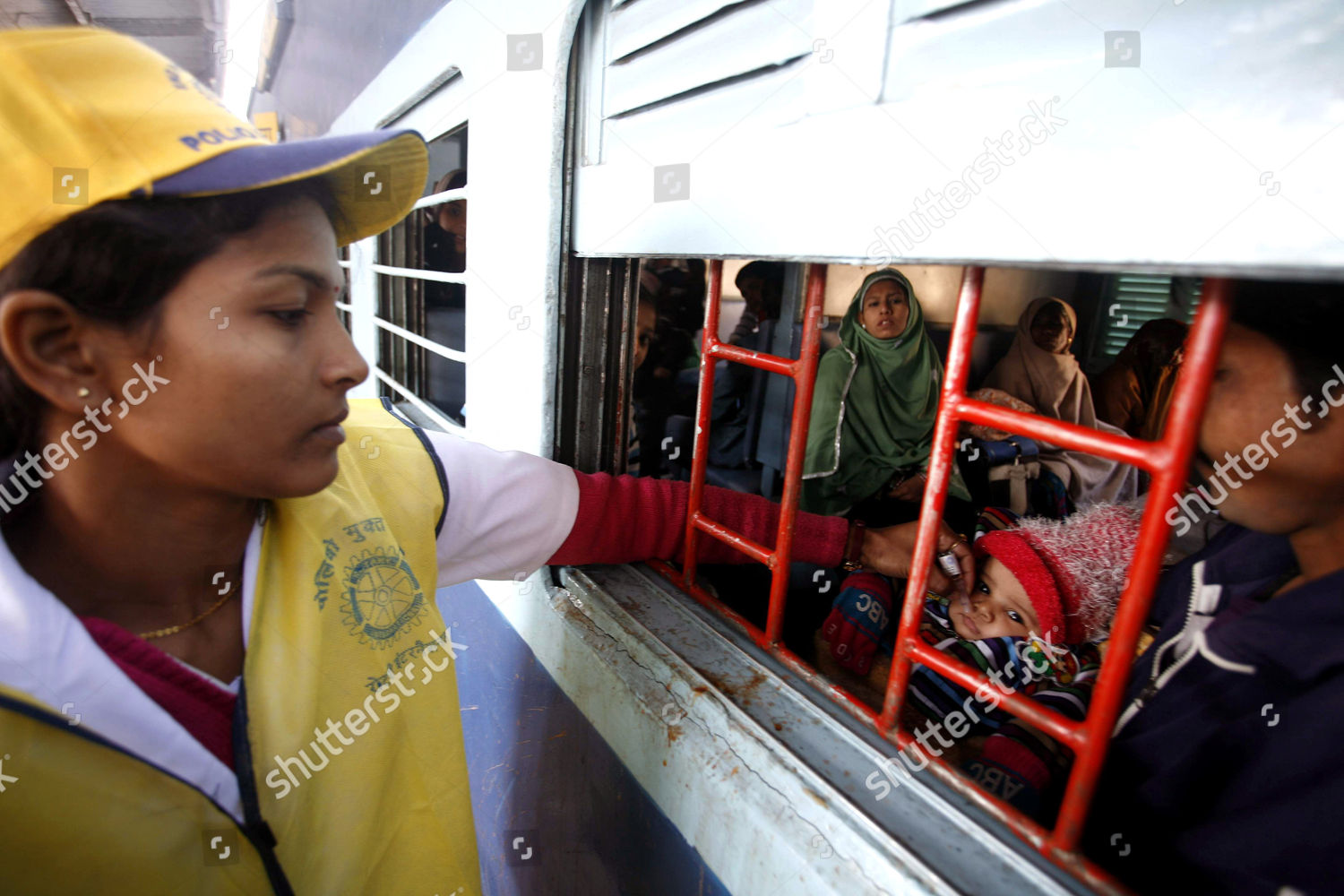 Volunteer Administers Pulse Polio Drops Child Editorial Stock Photo ...