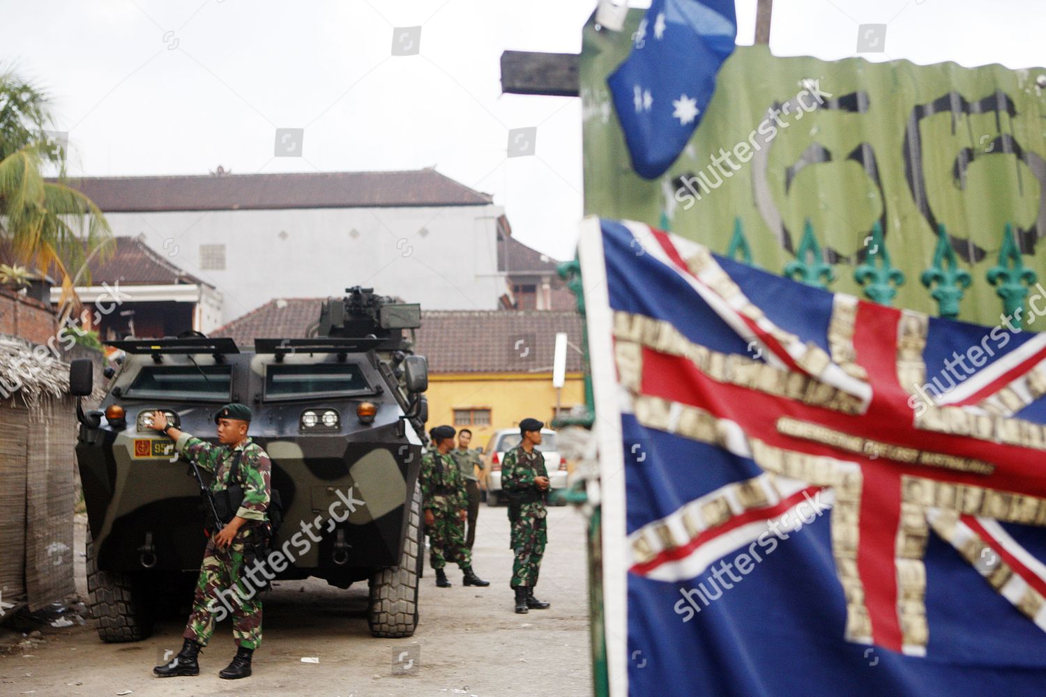 Indonesian Soldiers Stand Guard During Visit Editorial Stock Photo ...