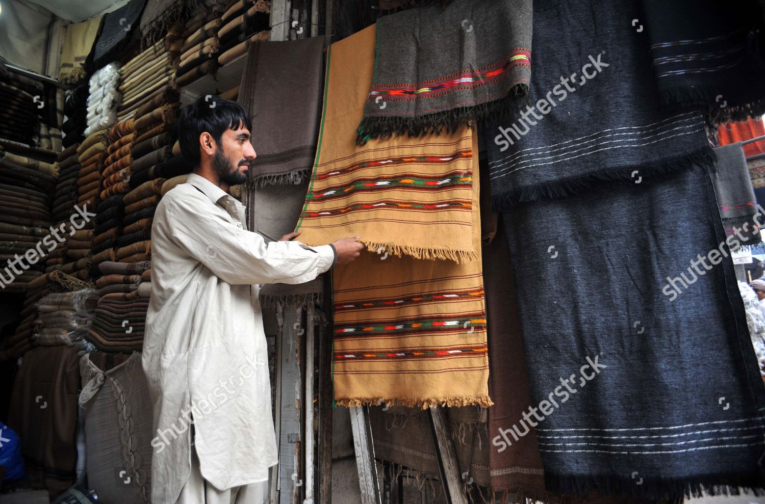 Pakistani Man Sells Traditional Chitrali Woolen Editorial Stock Photo ...