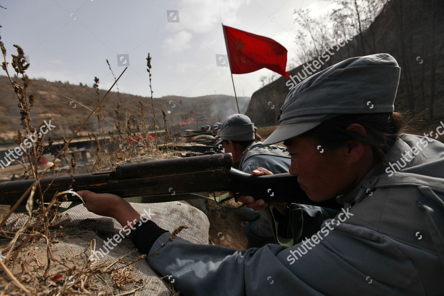Actors Dressed Chinese Communist Red Army Editorial Stock Photo - Stock ...