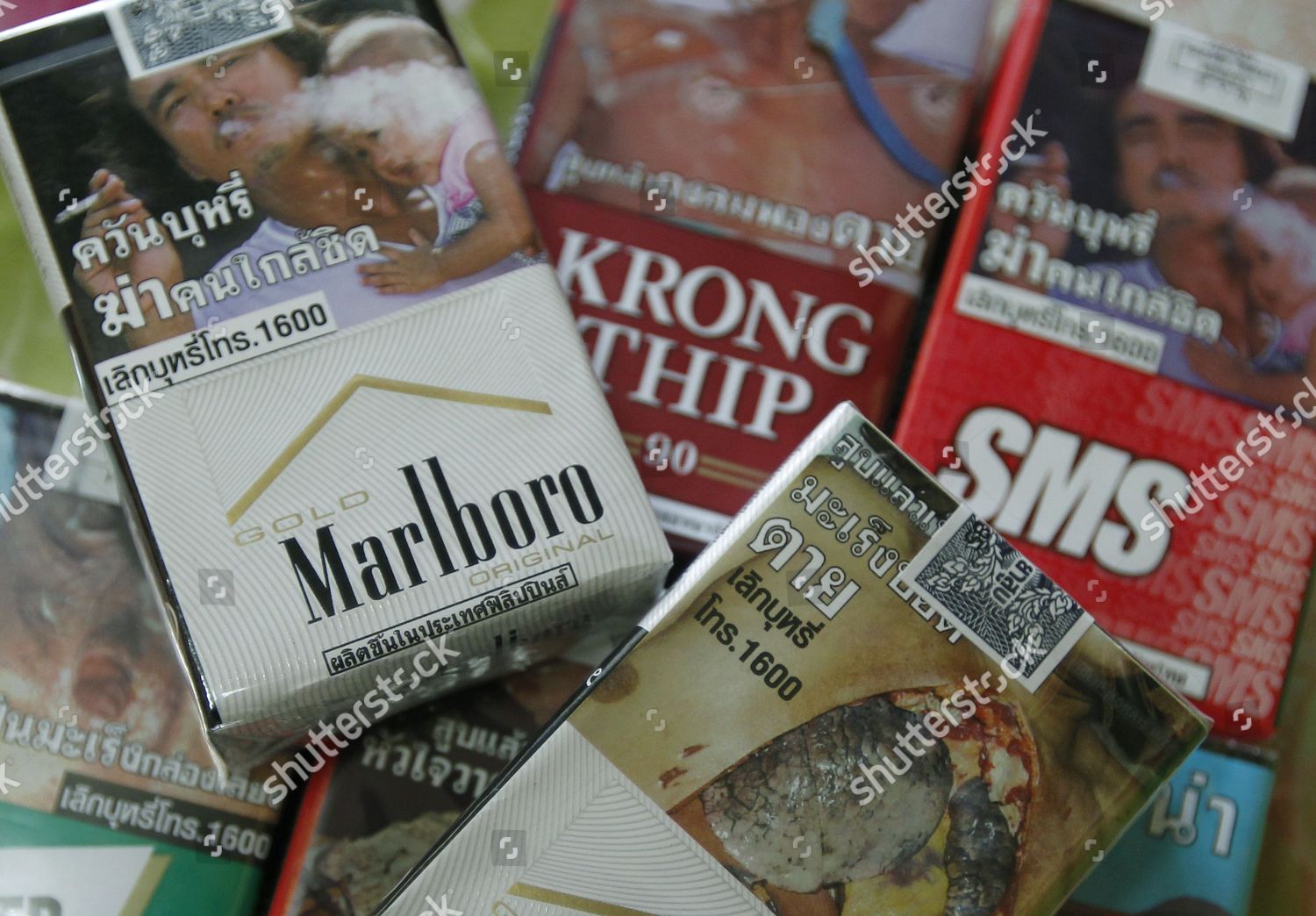 Cigarette Package Showing Graphic Pictures Health Editorial Stock Photo ...