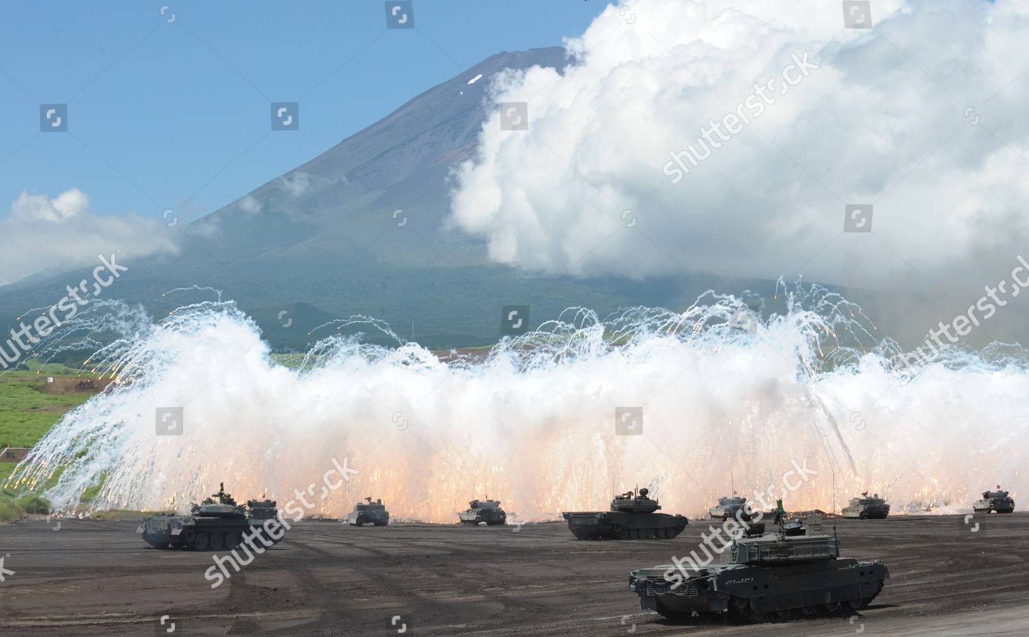 Tanks Fire Volley During Annual Live Editorial Stock Photo - Stock ...