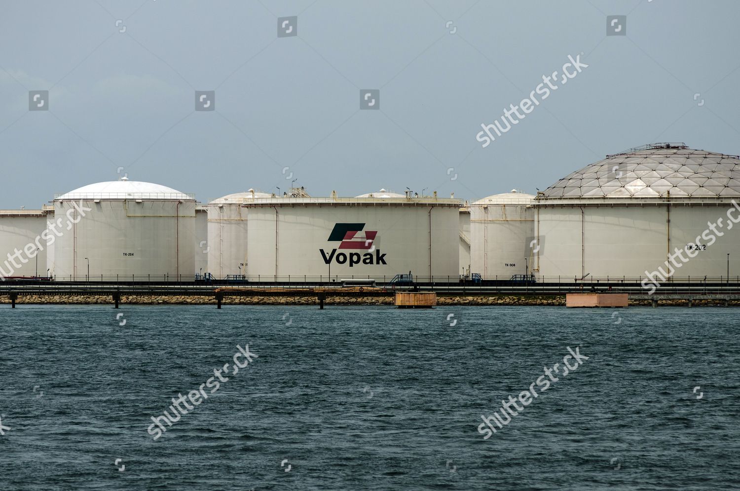 View Tank Storage Vopak Sebarok Terminal Editorial Stock Photo - Stock ...