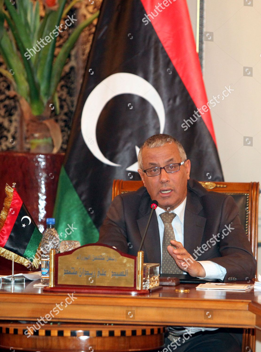 Libyan Prime Minister Ali Zidan Speaks Editorial Stock Photo - Stock ...