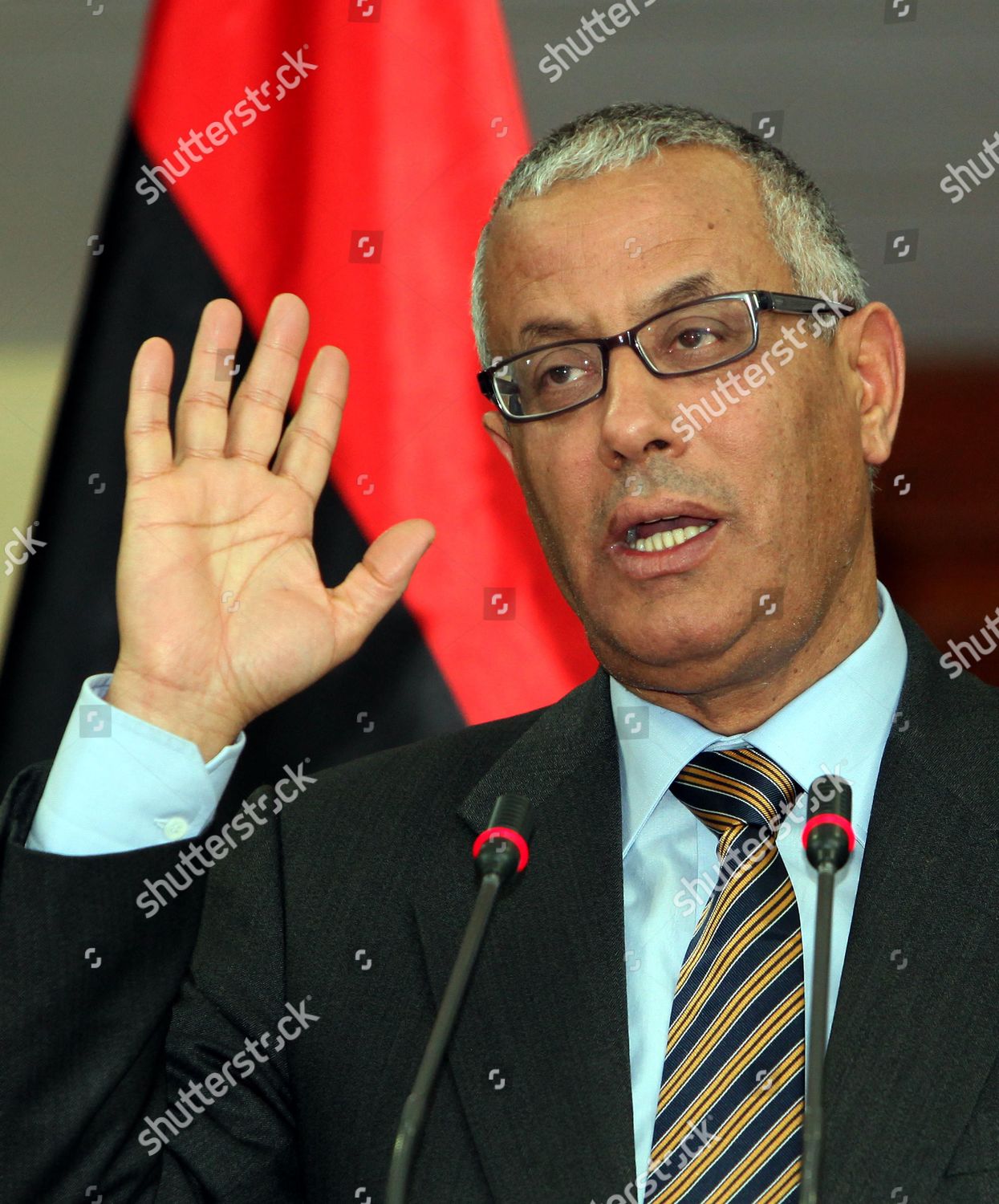 Libyan Prime Minister Ali Zidan Speaks Editorial Stock Photo - Stock ...
