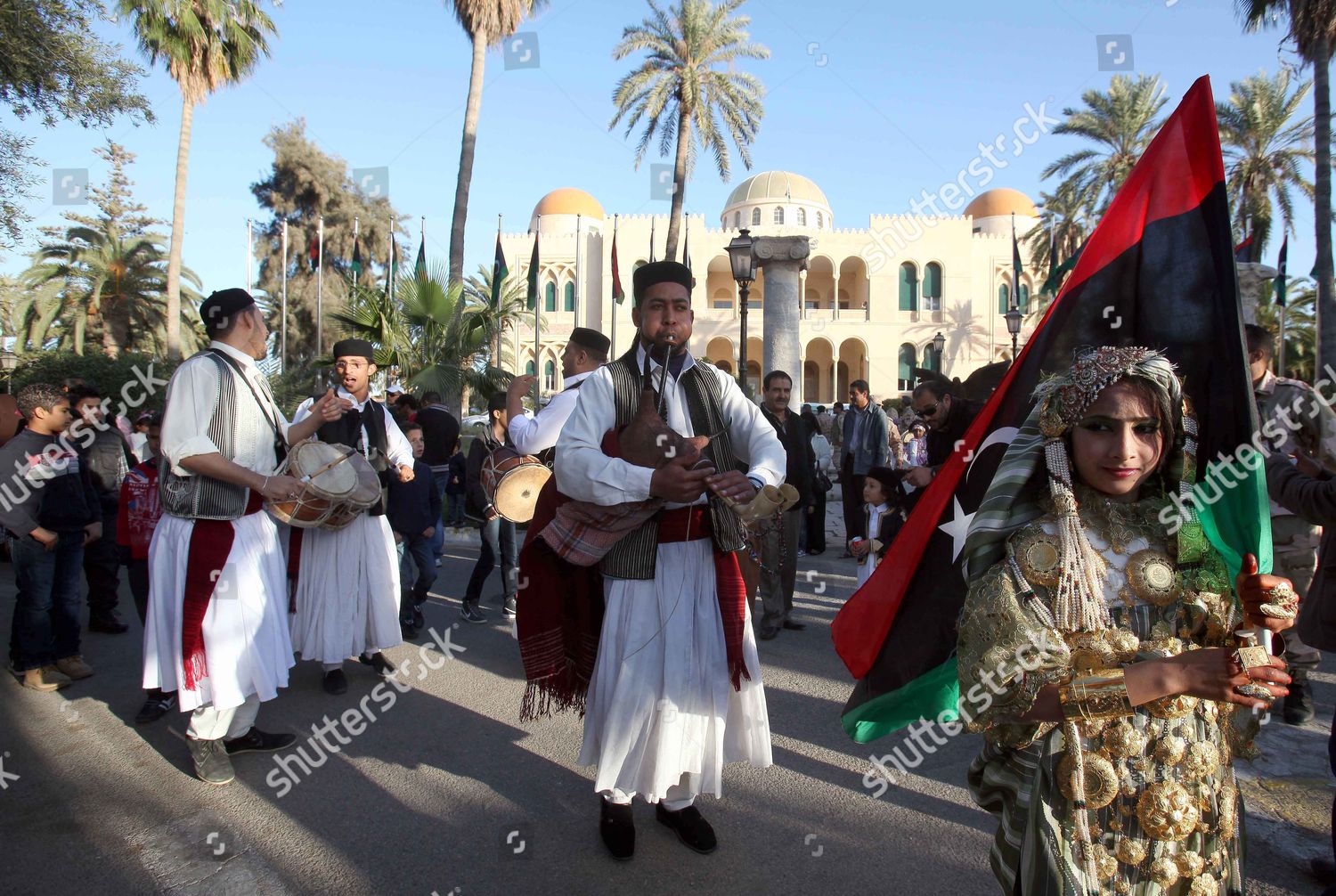 Libyan Folk Musicians Perform During Ceremony Editorial Stock Photo ...