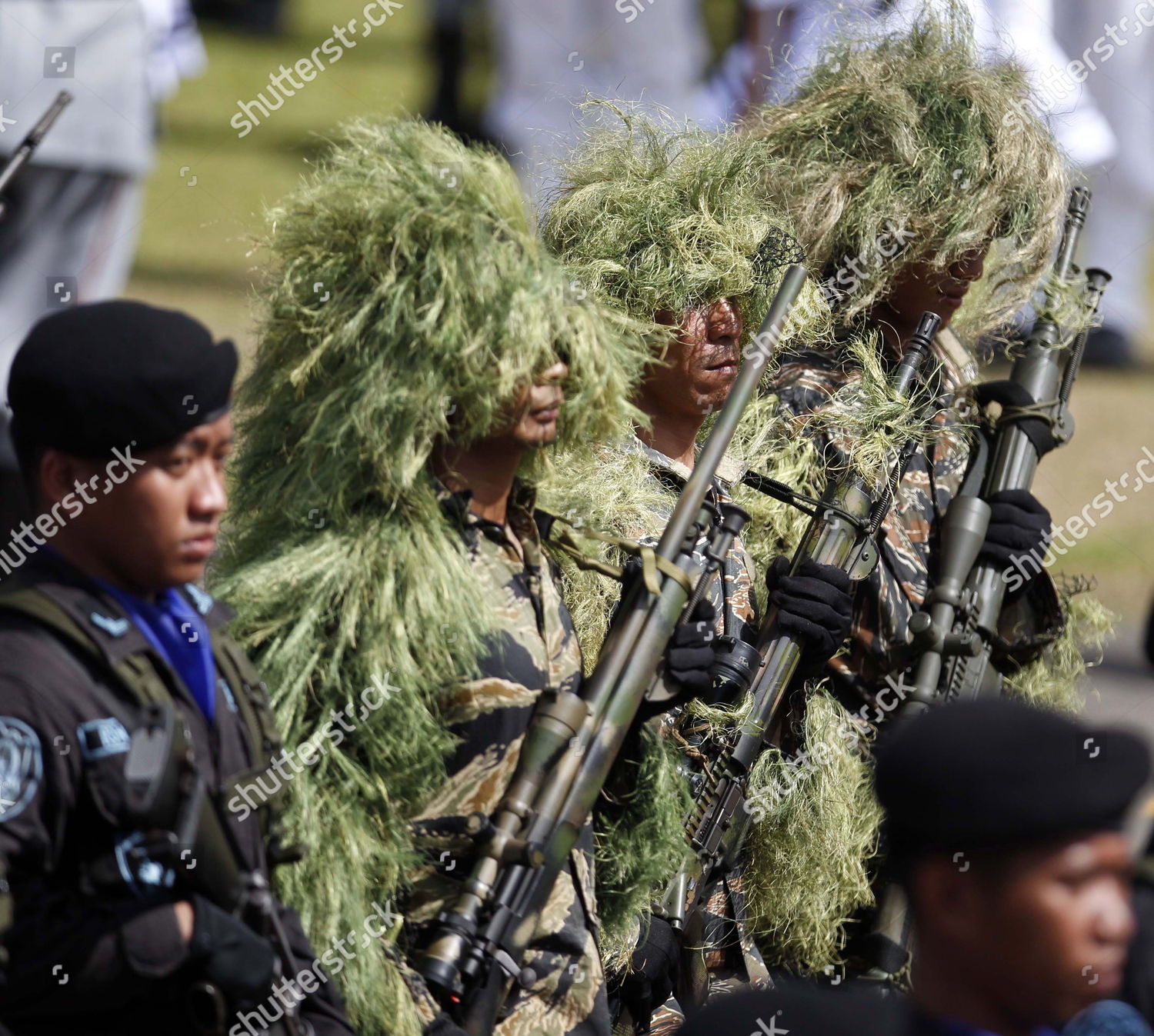 Filipino Snipers Camouflage Suits Parade During Redaktionelles ...
