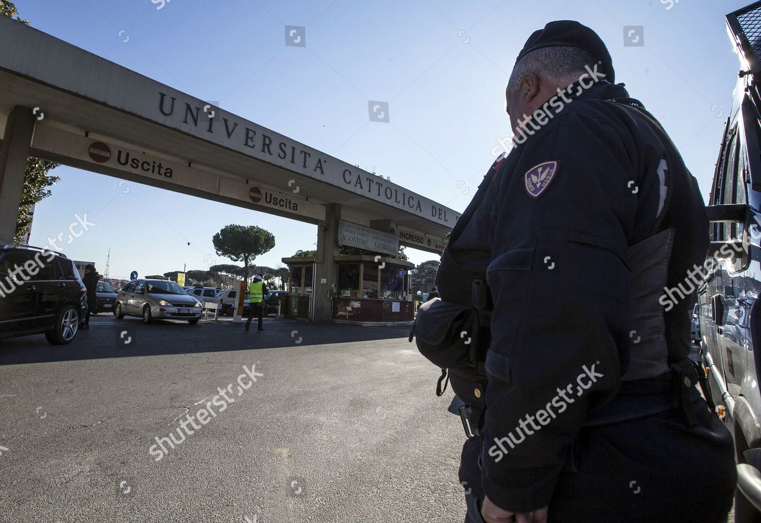 Italian Law Enforcement Officers Stand Outside Editorial Stock Photo ...