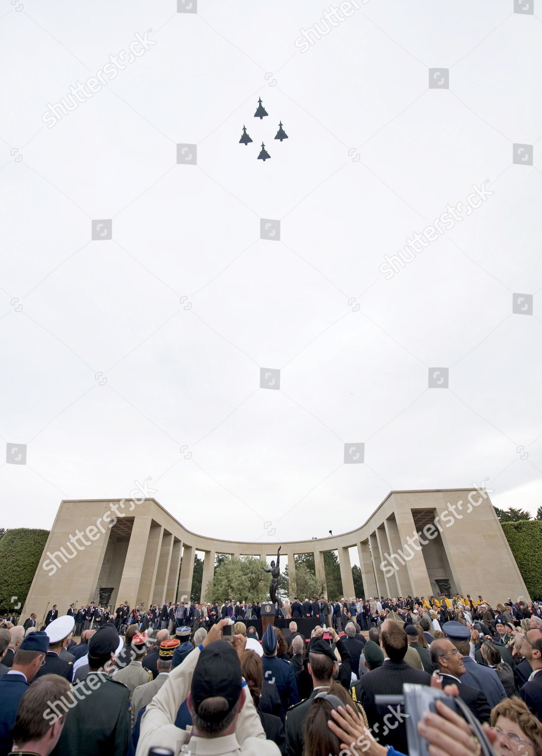 Military Jets Fly Over Dday Memorial Editorial Stock Photo - Stock ...