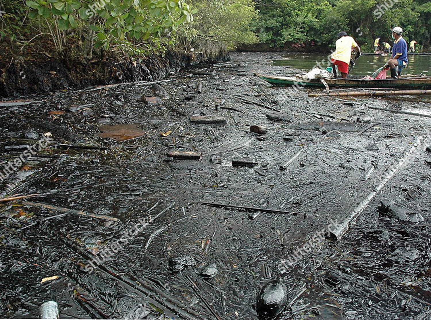 Filipino Help Clean Oil Spill Tando Editorial Stock Photo - Stock Image ...