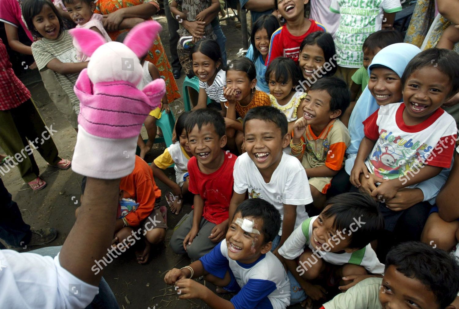 Indonesian Children Laugh They Watch Puppet Editorial Stock Photo ...