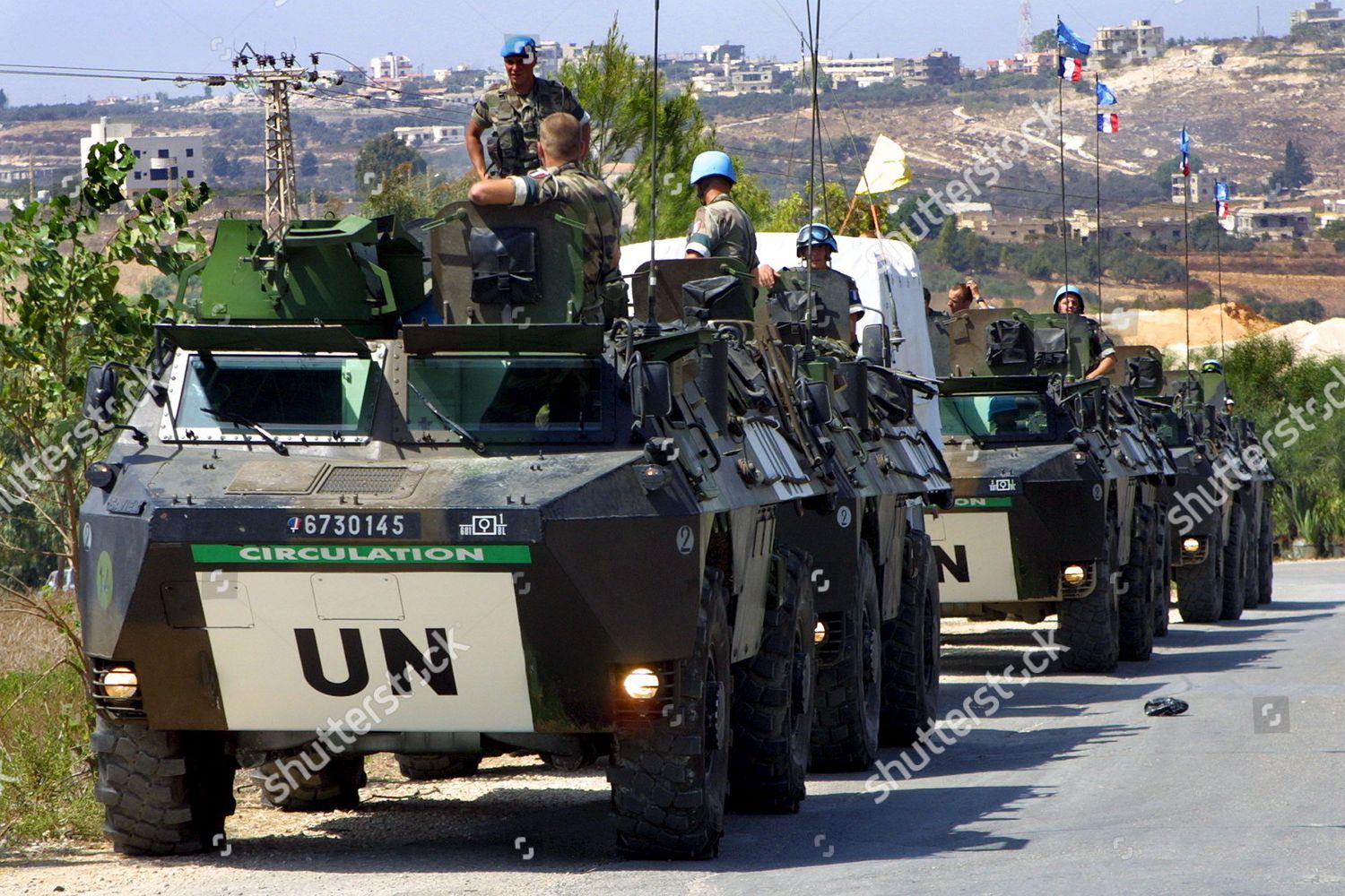 Convoy French U N Peacekeepers Armored Editorial Stock Photo - Stock ...