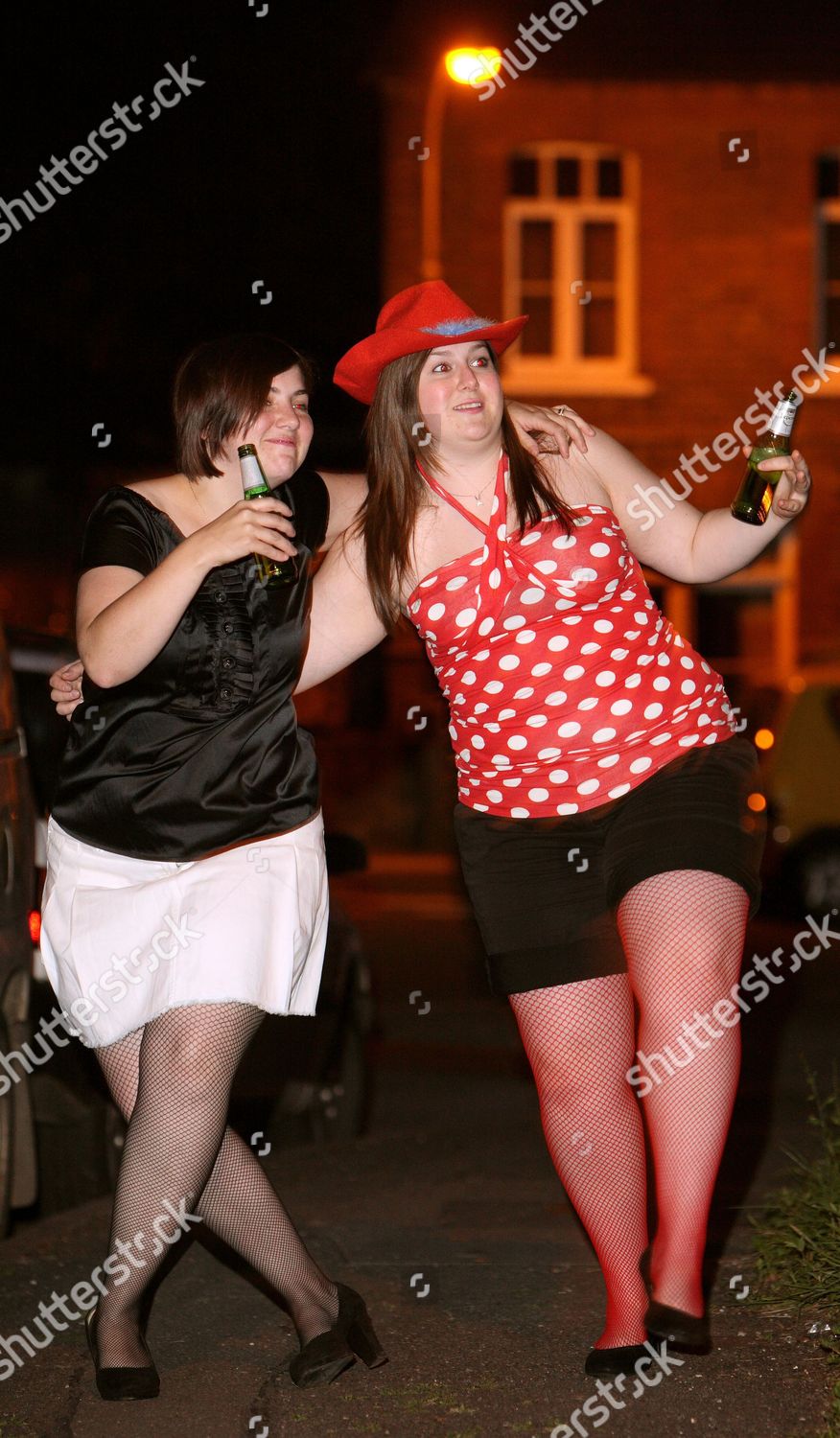 Model Released Two Women Stumble Drunkenly Editorial Stock Photo ...