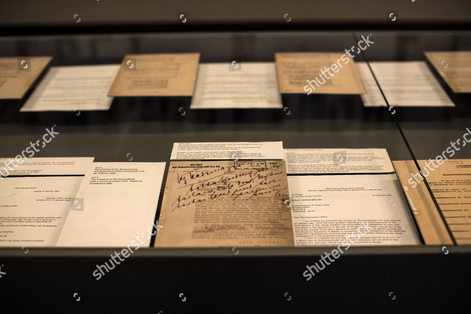 Copies Original Files Exhibited House Wannsee Editorial Stock Photo ...