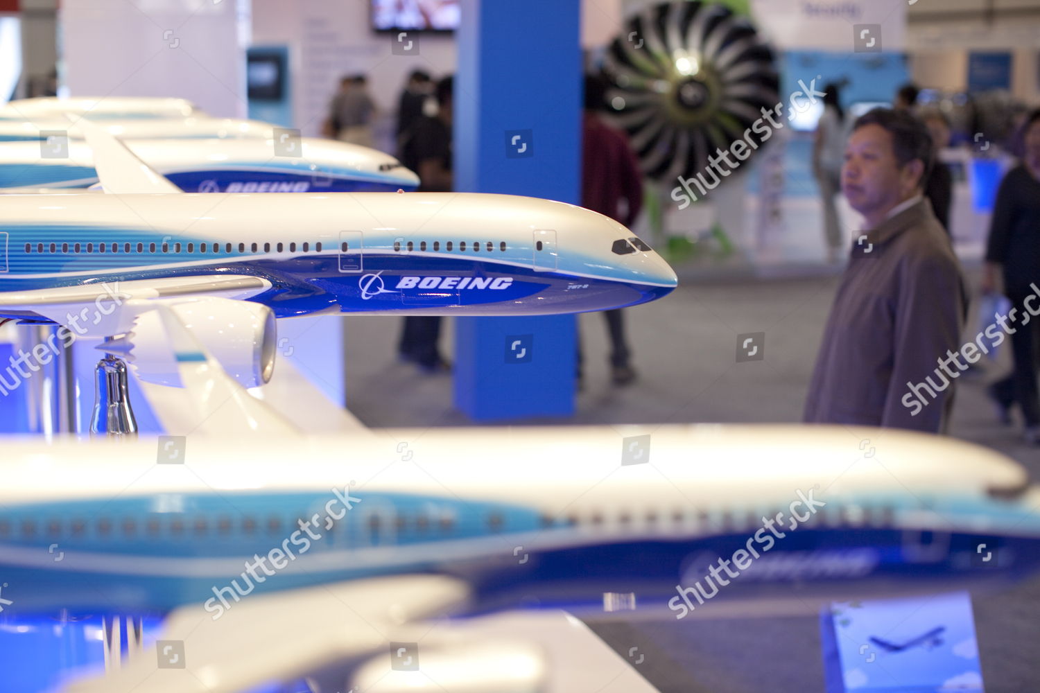 Scale Models Boeing Civil Airliners Shown Editorial Stock Photo - Stock ...