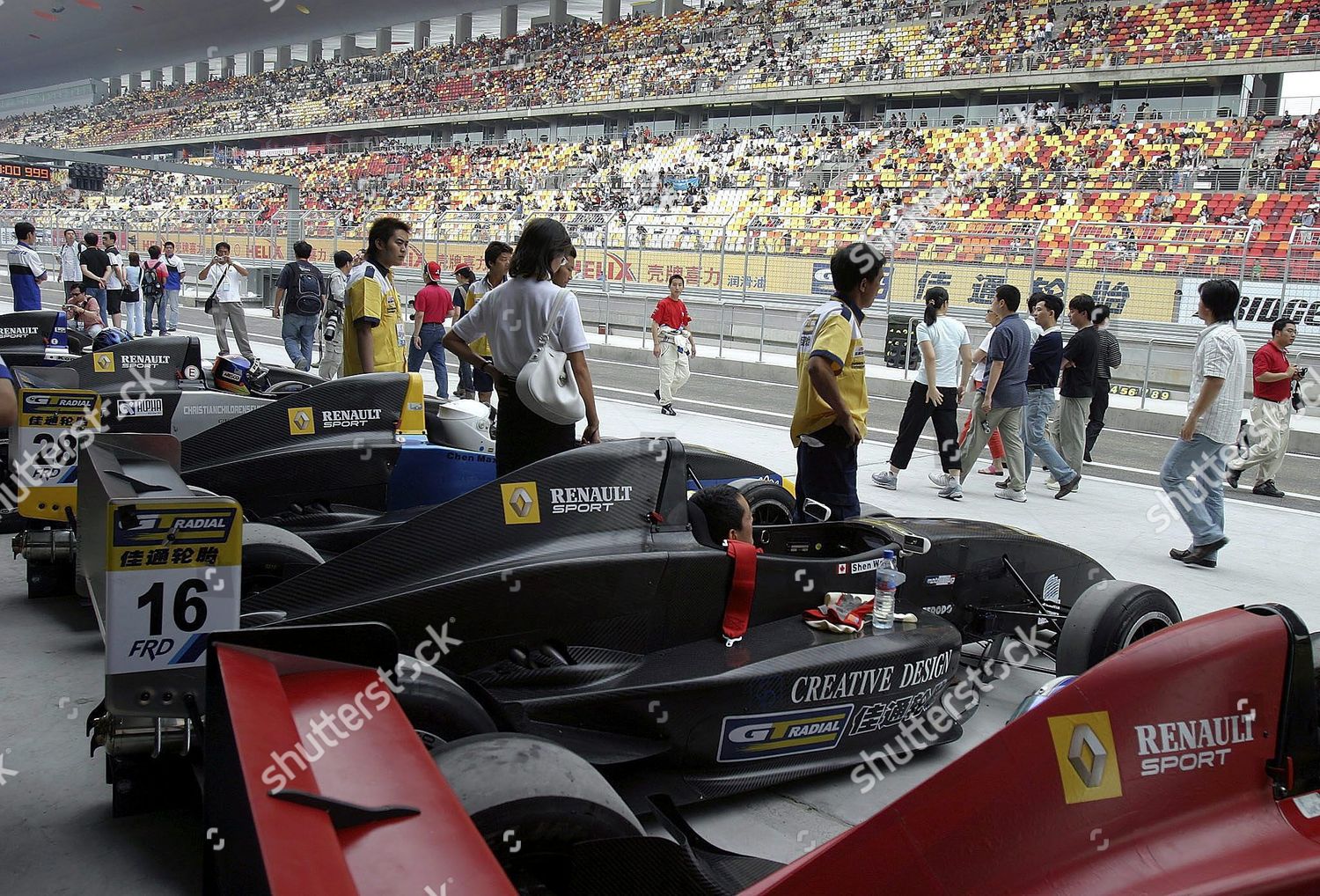 Formula One Race Cars Parked Garage Editorial Stock Photo - Stock Image ...