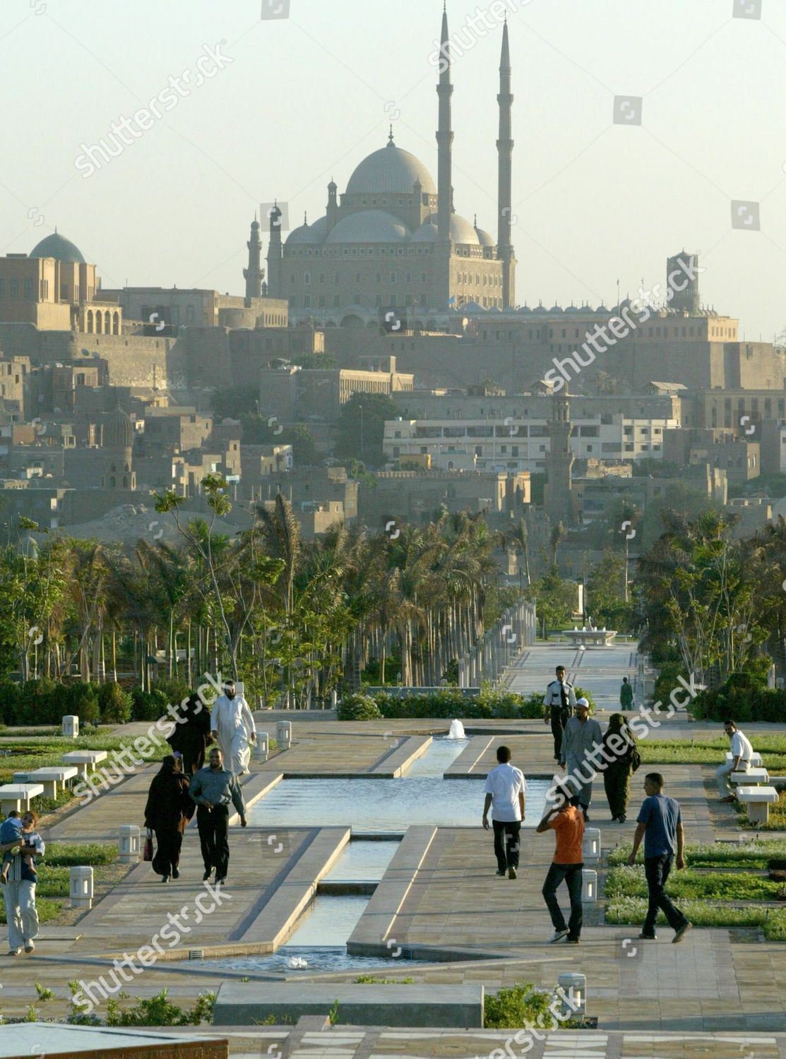 Visitors Al Azhar Park Walk By Editorial Stock Photo - Stock Image ...