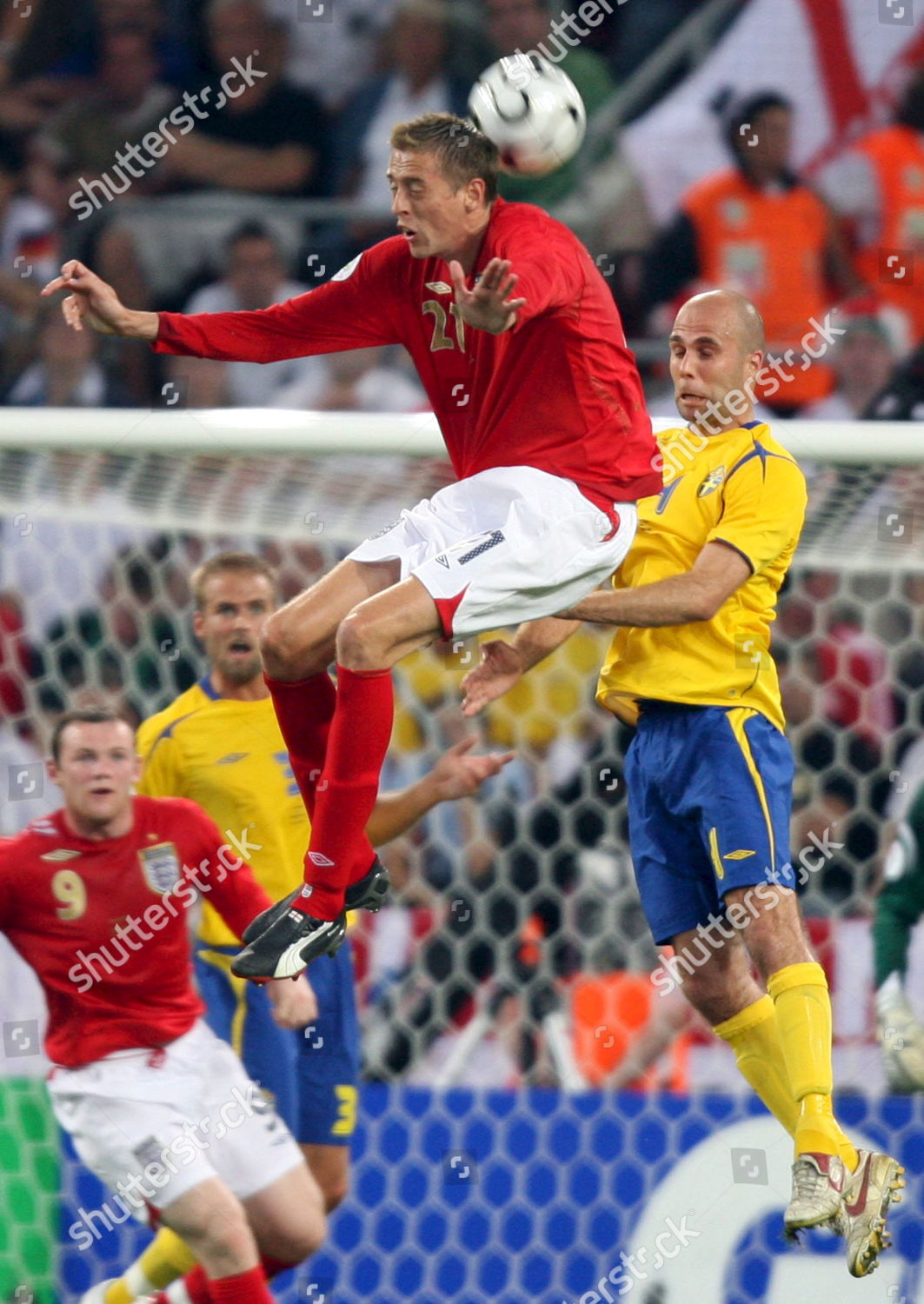 Peter Crouch L England Fights Ball Editorial Stock Photo - Stock Image ...