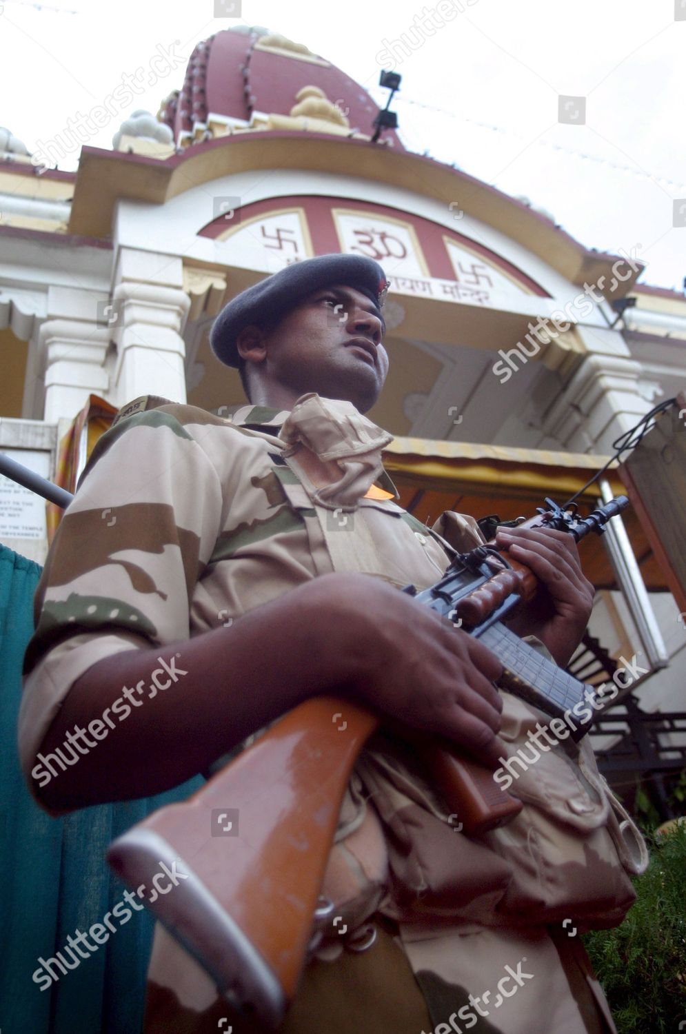 Indian Security Officer Stands Guard Birla Editorial Stock Photo ...