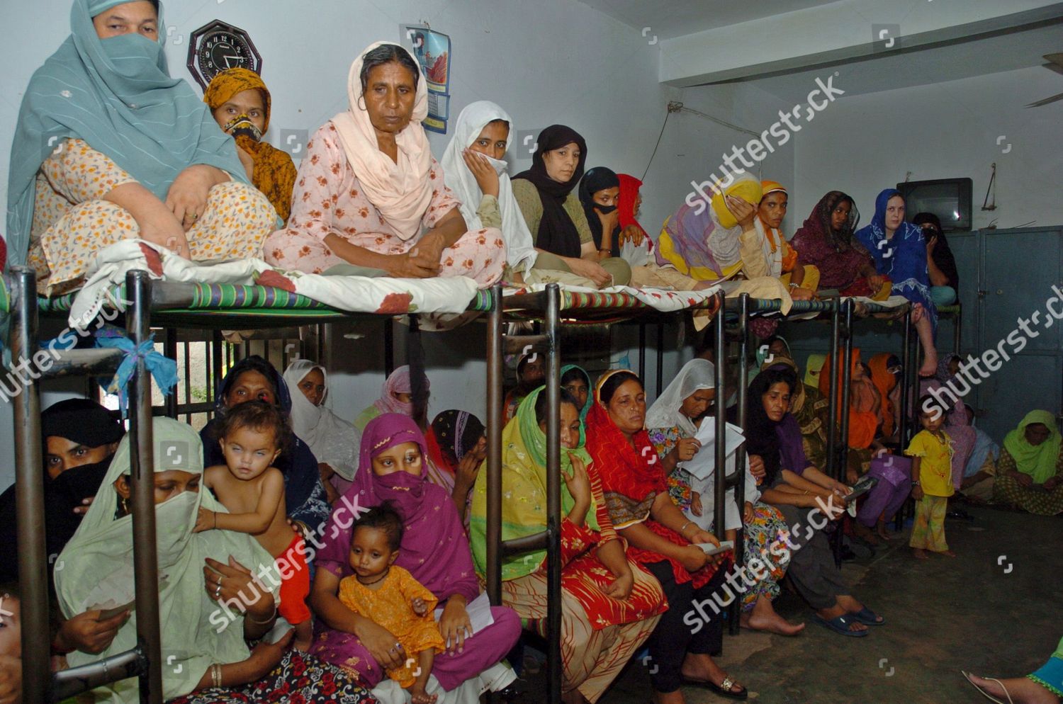 Women Prisoners Sit Barracks Adiyala Jail Editorial Stock Photo - Stock ...