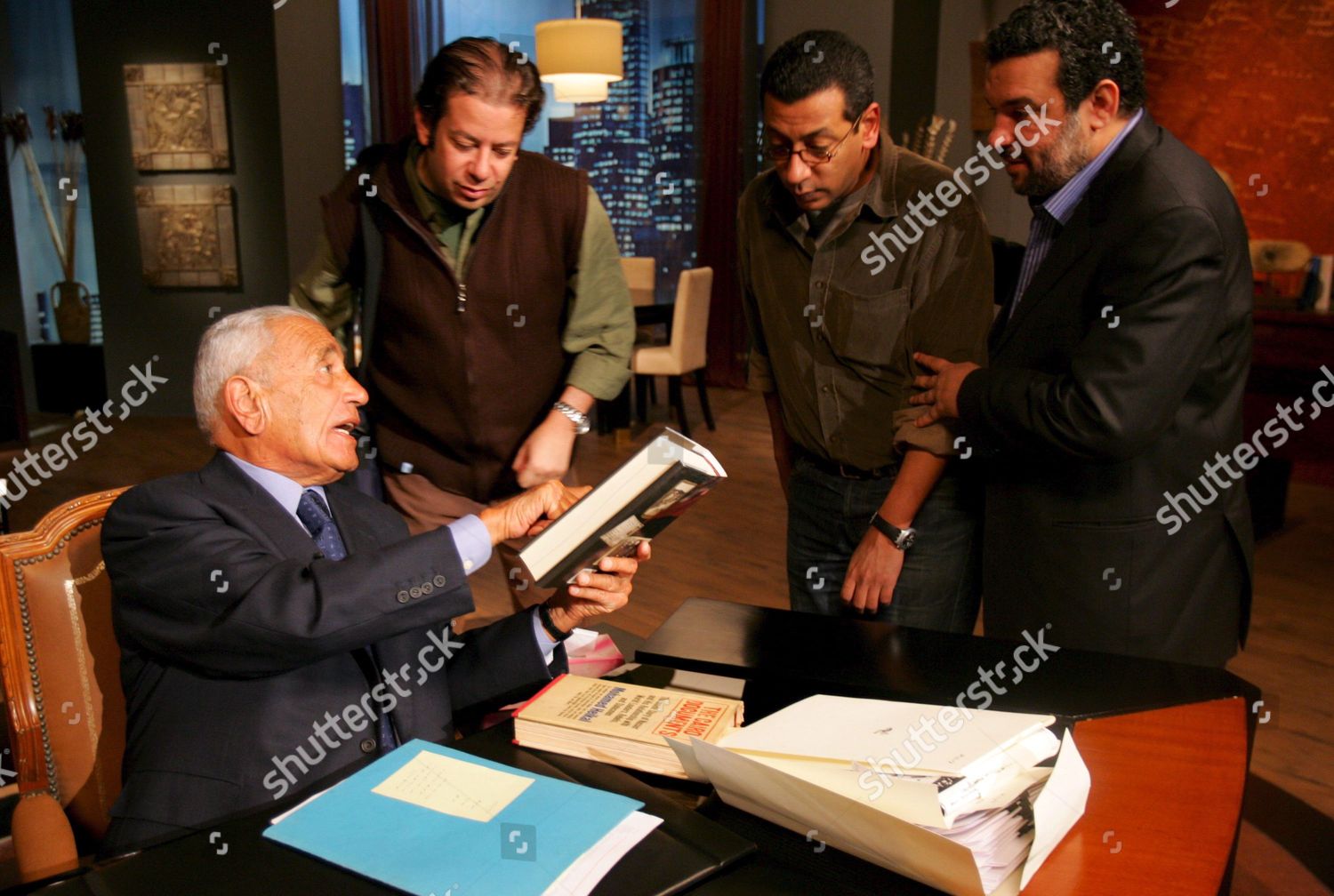 Egyptian Journalist Mohamed Hassanein Heikal Talks Editorial Stock ...