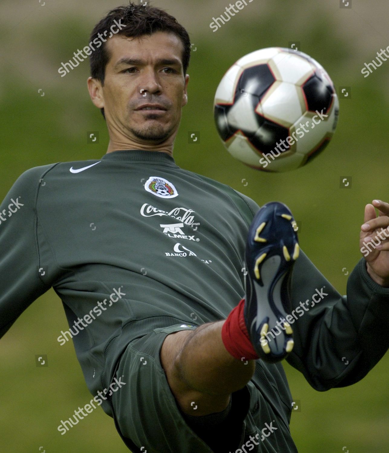 Mexican Player Jared Borgetti Balances Ball Editorial Stock Photo ...