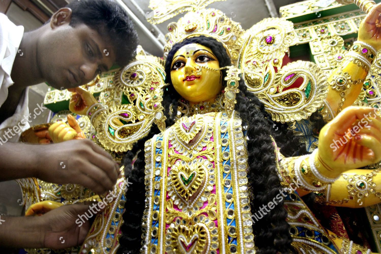 Artist Amarnath Ghosh Given Finishing Touch Editorial Stock Photo ...