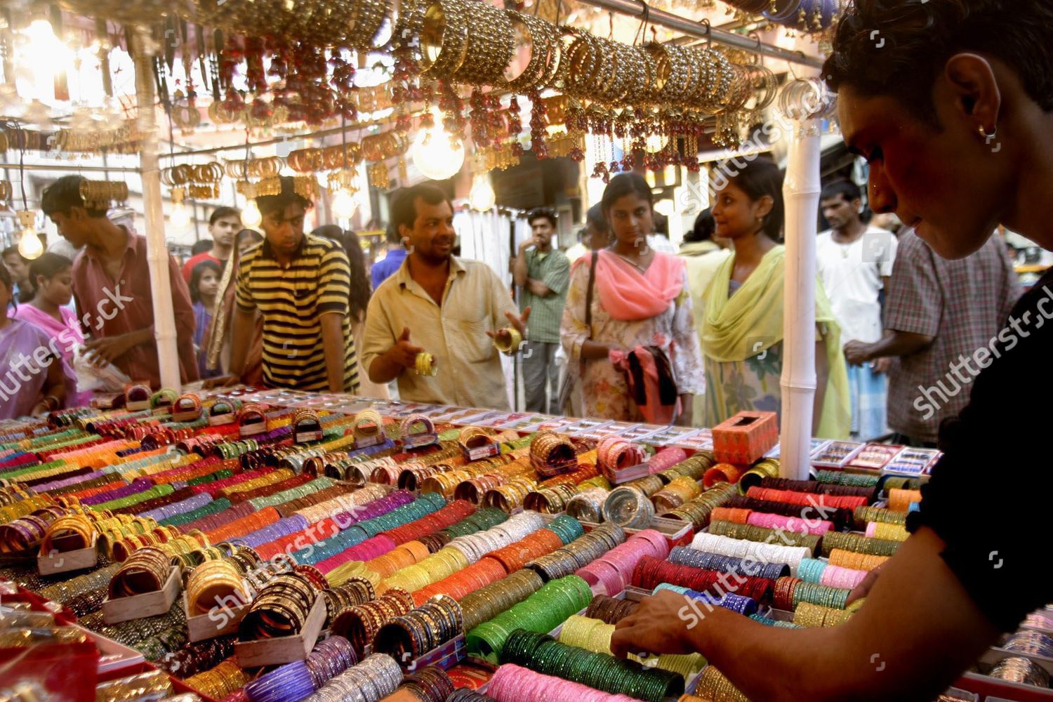 Muslim Girls Browse Stall Colourful Bangles Editorial Stock Photo ...