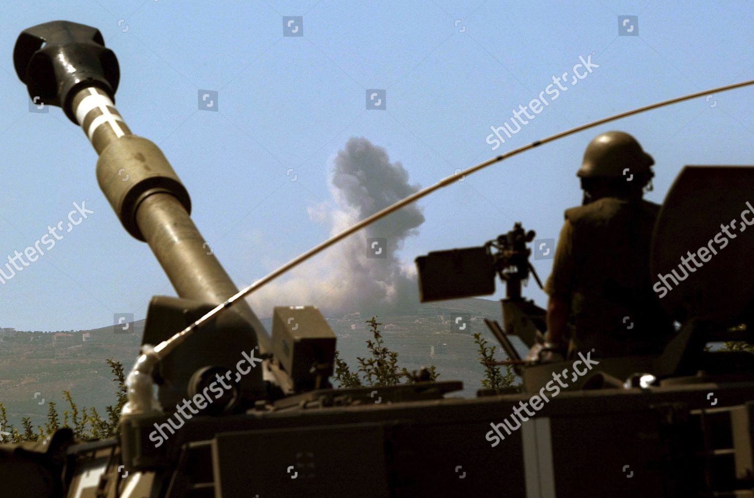Israeli Artillery Firing Shells Towards Targets Editorial Stock Photo ...