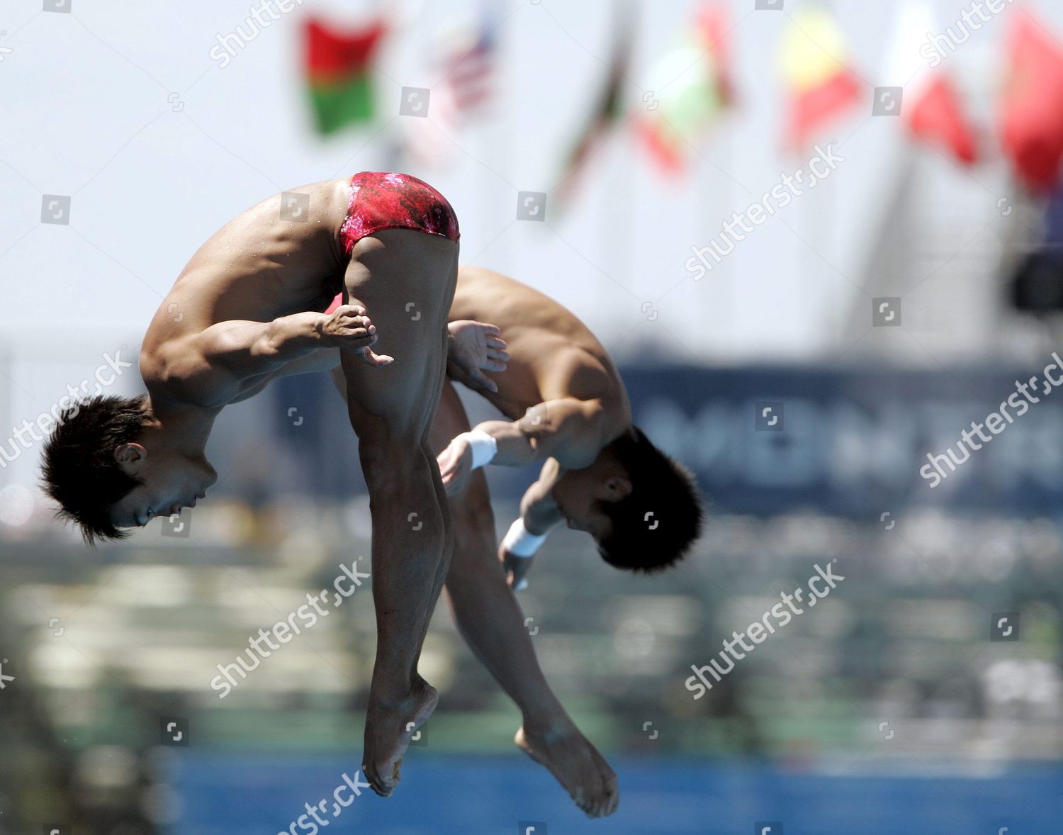Chinas Hu Jia Yang Jinghul Dive Editorial Stock Photo - Stock Image ...
