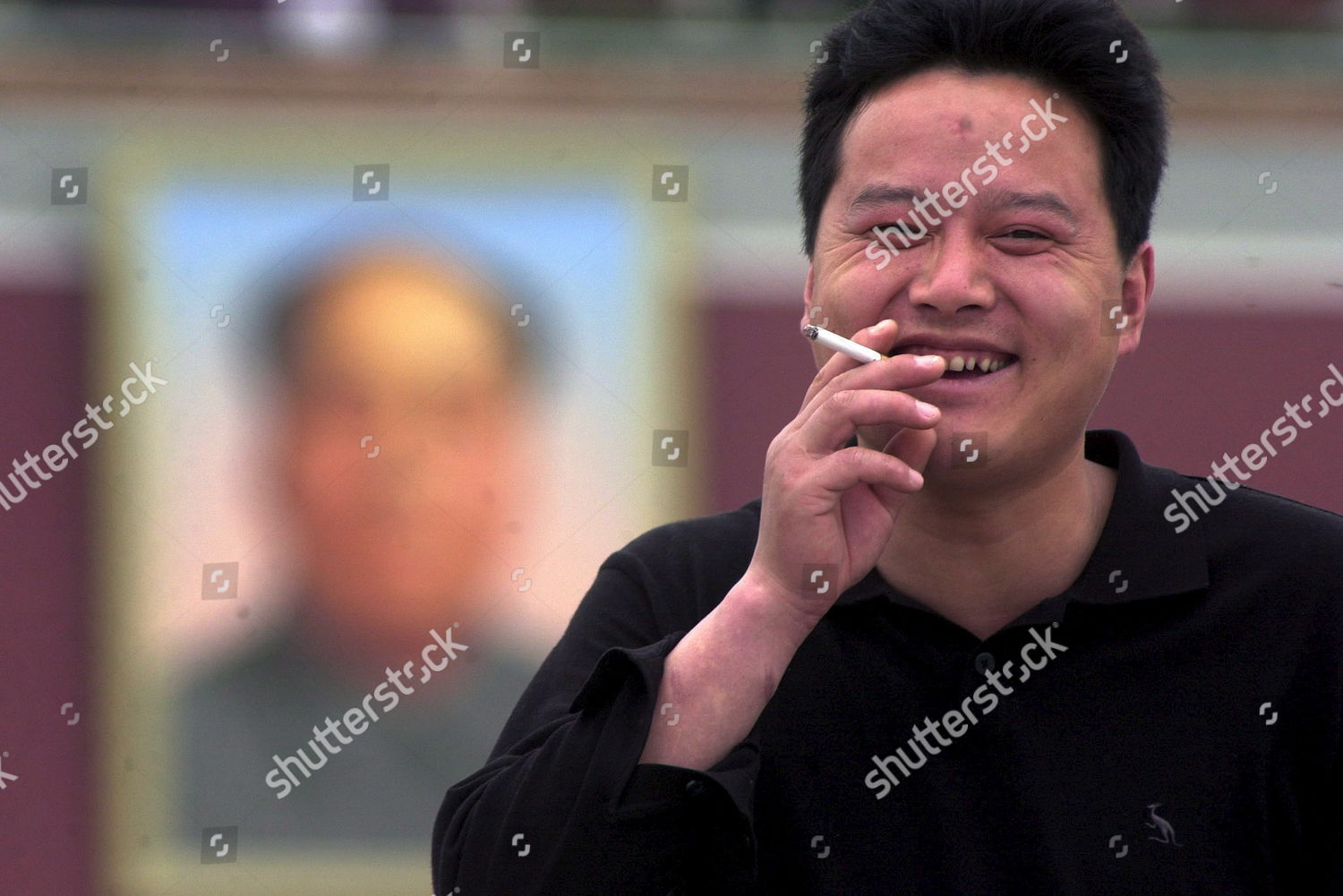 Chinese Man Smokes Cigarette On Tiananmen Editorial Stock Photo - Stock ...