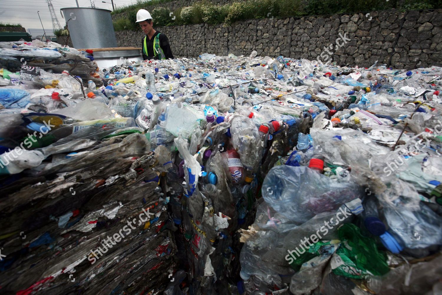 Mixed Plastics Bales Ready Be Recycled Editorial Stock Photo - Stock ...