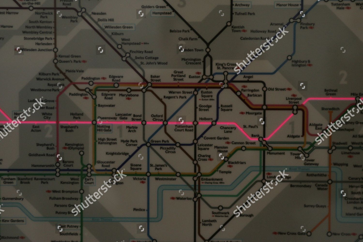 Interactive Tube Map Which Lightsup Touch Editorial Stock Photo - Stock ...