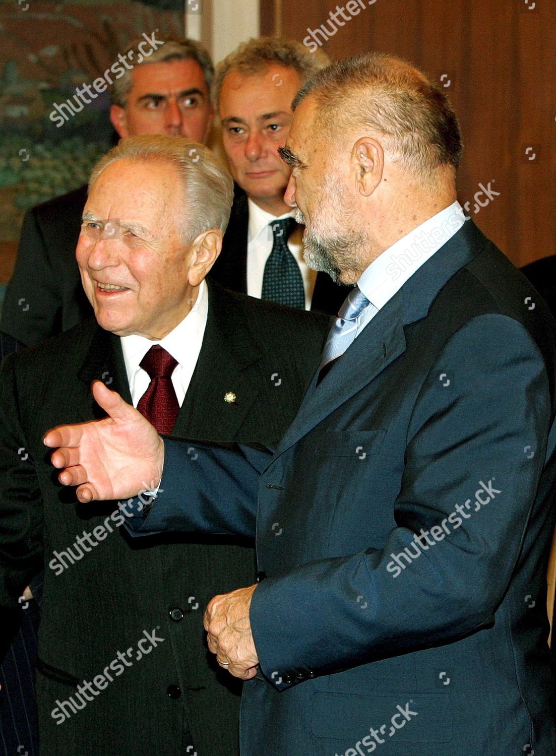 Croatian President Stipe Mesic R Welcomes Editorial Stock Photo - Stock ...