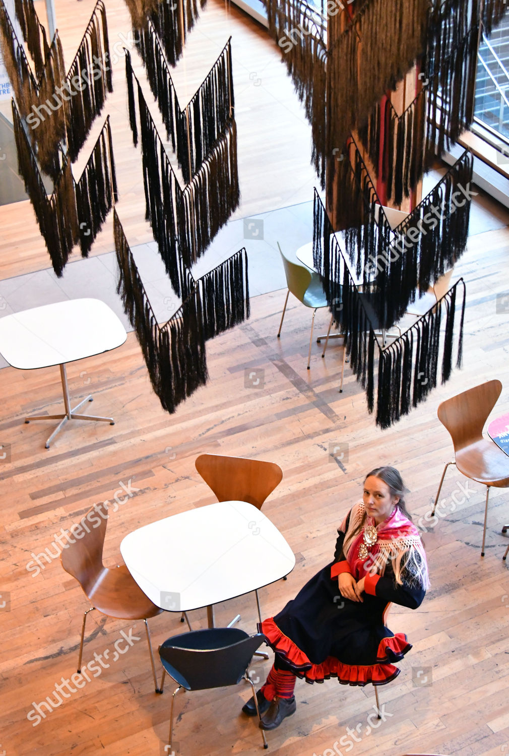 Artist Outi Pieski Her Falling Shawls Editorial Stock Photo - Stock ...