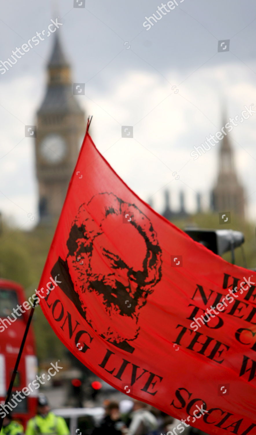 Flag Karl Marx Long Live Socialism Editorial Stock Photo - Stock Image ...