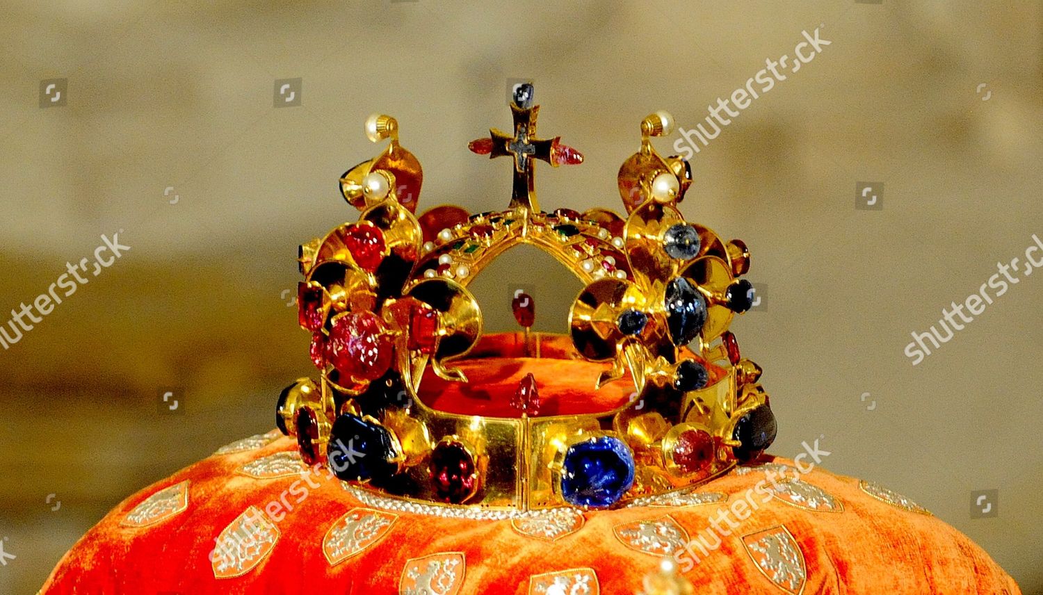 Crown Saint Wenceslas Bohemia Displayed During Editorial Stock Photo ...