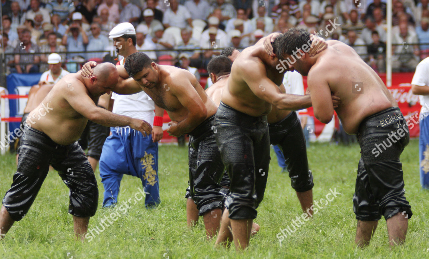 Turkish Oil Wrestlers During Contest Editorial Stock Photo - Stock ...