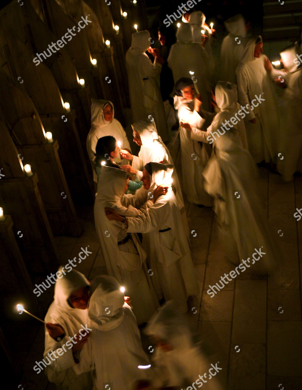 Catholic Nuns Monastic Family Bethlehem Hug Editorial Stock Photo ...