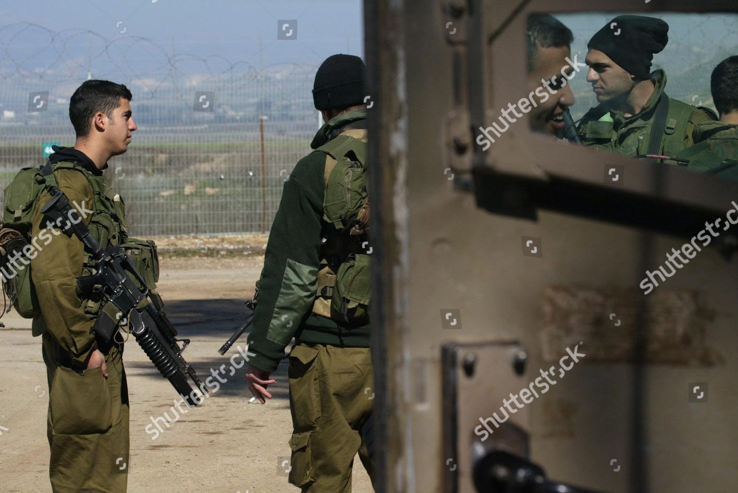 Israeli Soldiers Relax Chat Next Humvee Editorial Stock Photo - Stock ...