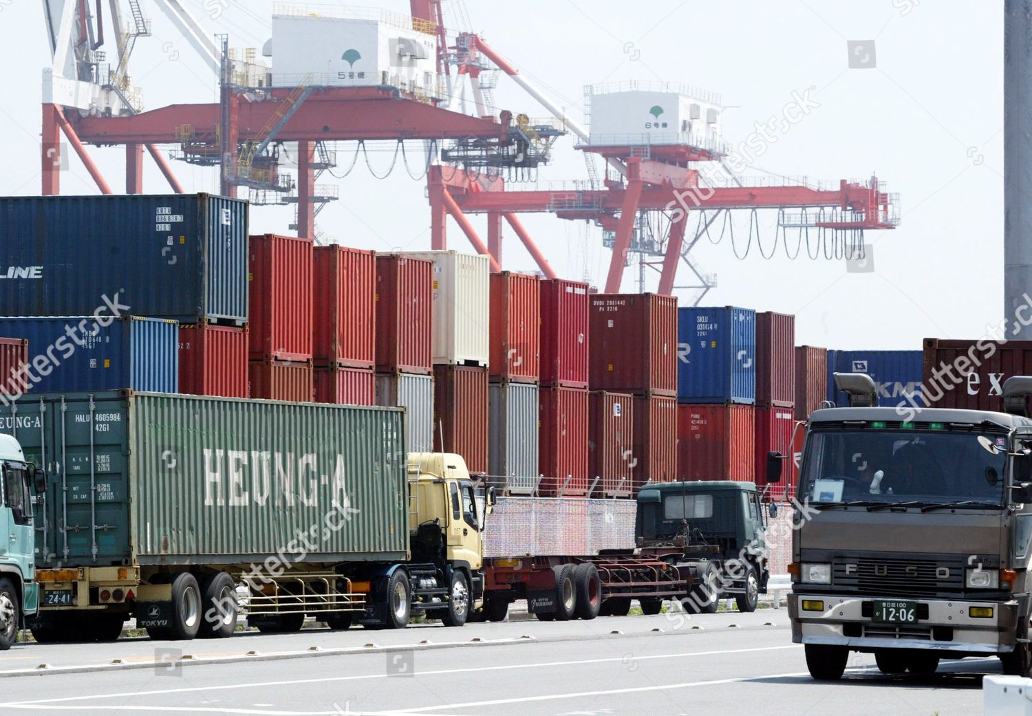 China Bound Cargo Containers Ready Export Editorial Stock Photo - Stock ...