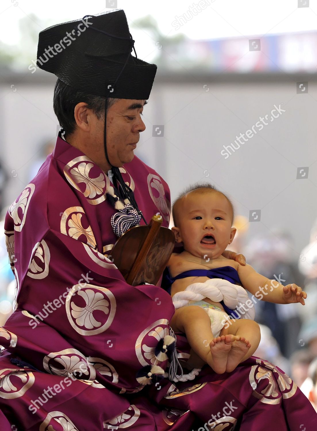 Gyoji Referee Holds Mongolian Sumo Grand Editorial Stock Photo - Stock ...