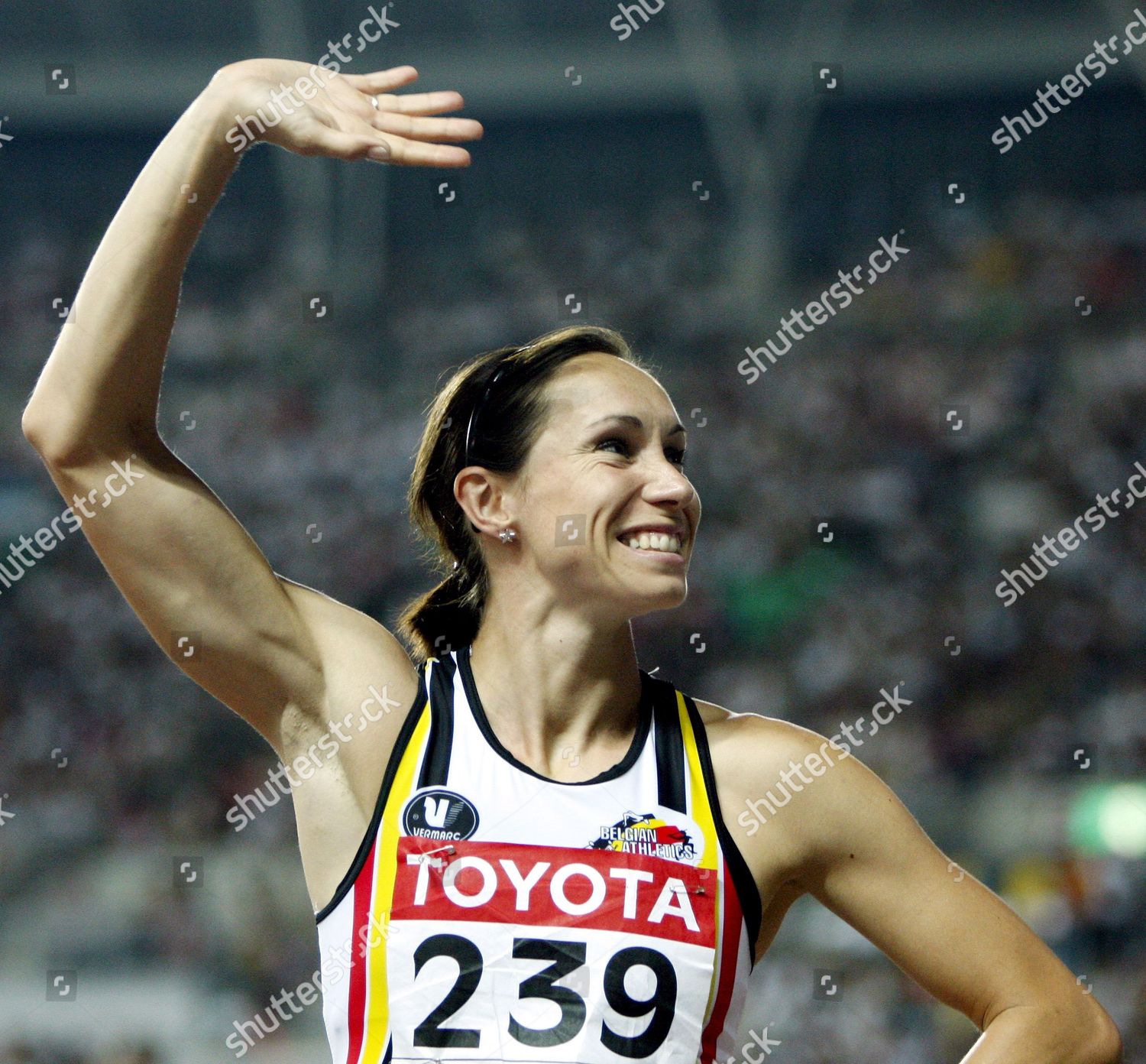 Belgian Kim Gevaert Waves After Her Editorial Stock Photo - Stock Image ...