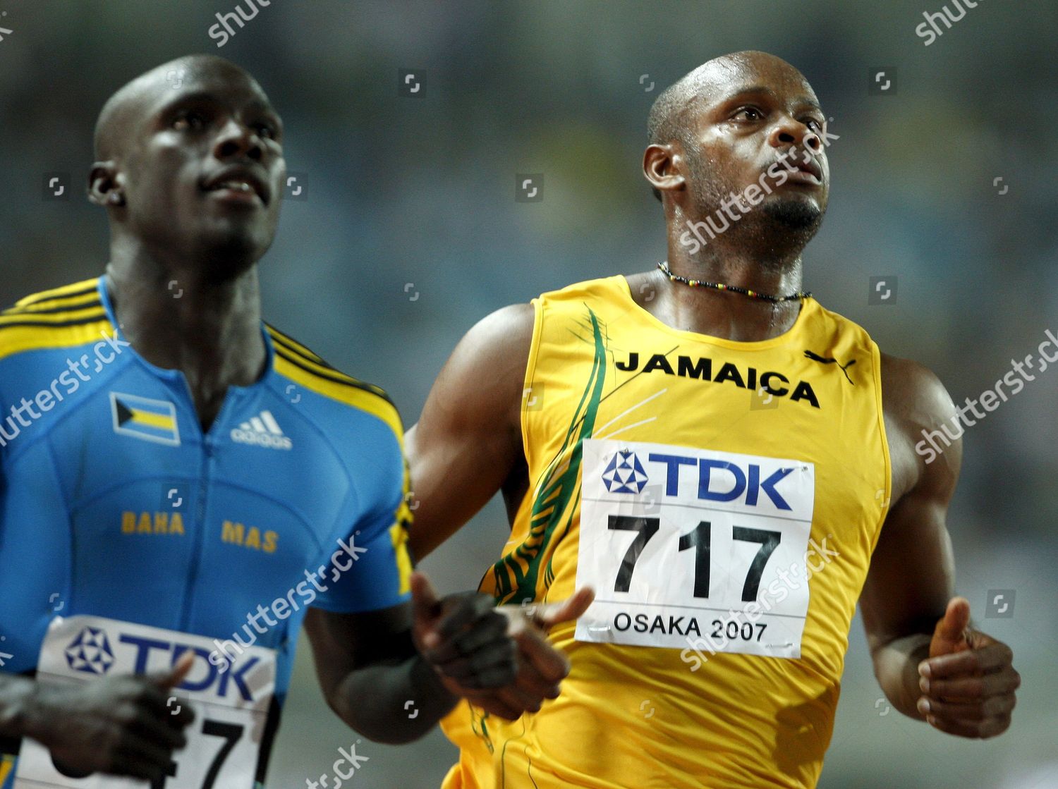 Jamaican Asafa Powell R Derrick Atkins Editorial Stock Photo - Stock ...