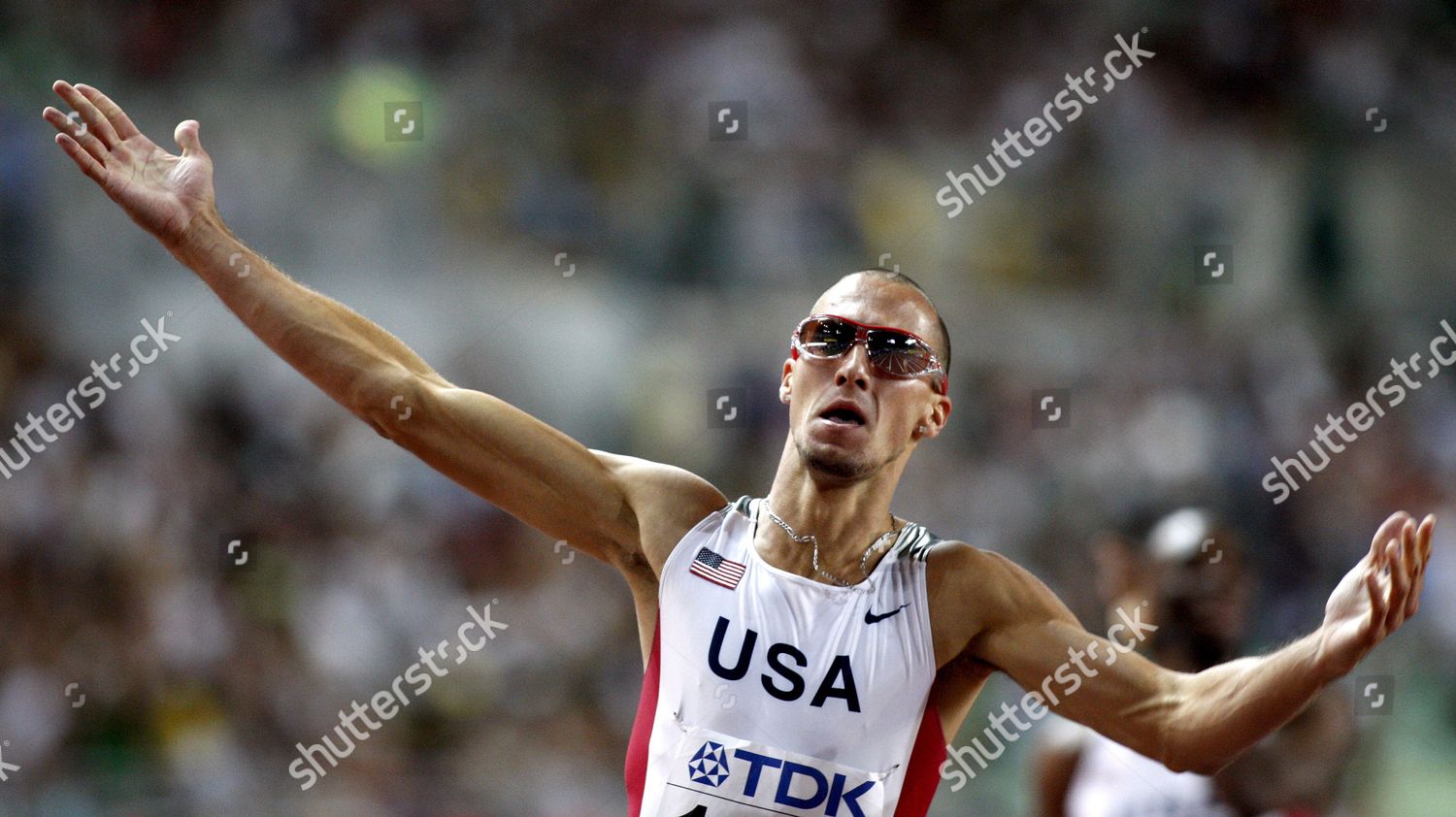 Jeremy Wariner Usa Wins 400m Final Editorial Stock Photo - Stock Image ...