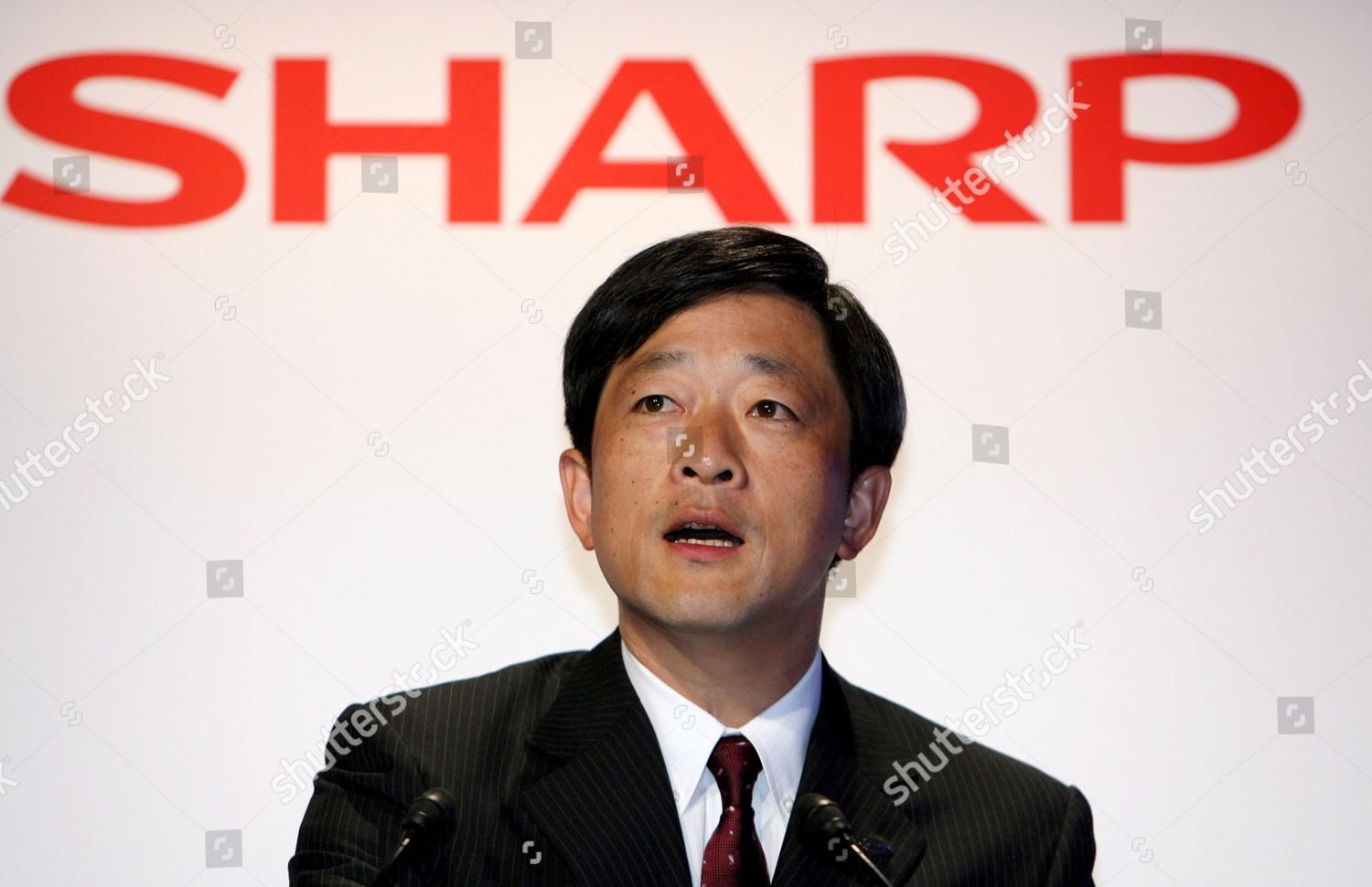 Sharp Corp President Mikio Katayama Delivers Editorial Stock Photo ...