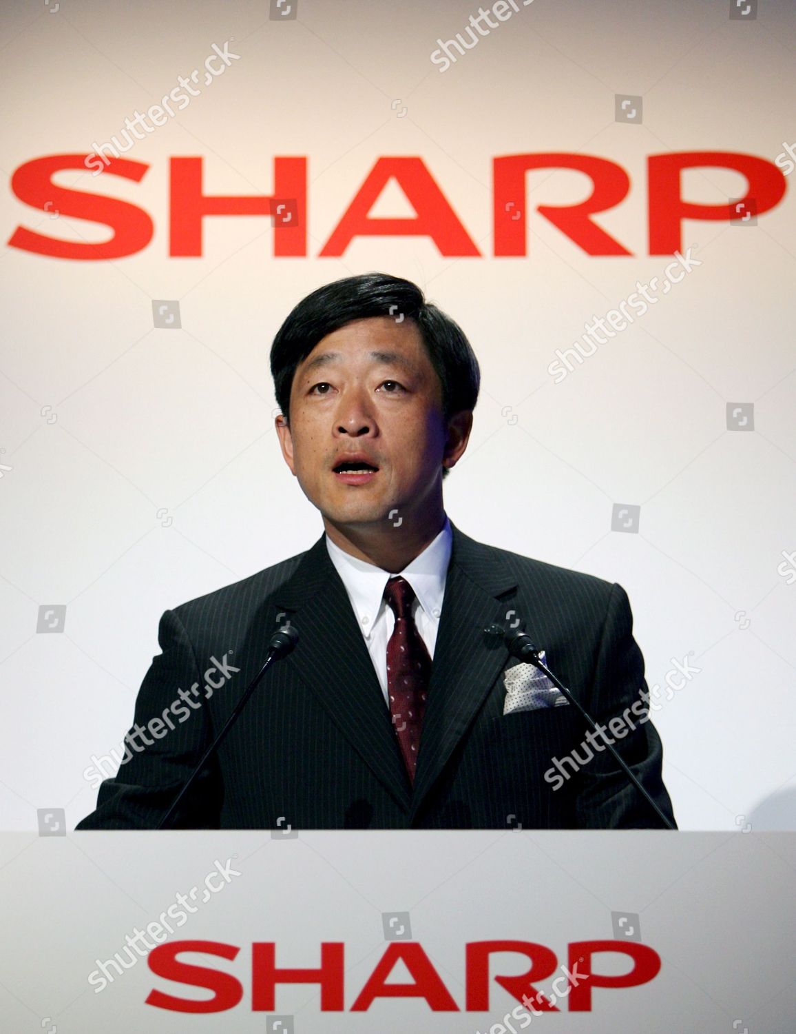 Sharp Corp President Mikio Katayama Delivers Editorial Stock Photo ...