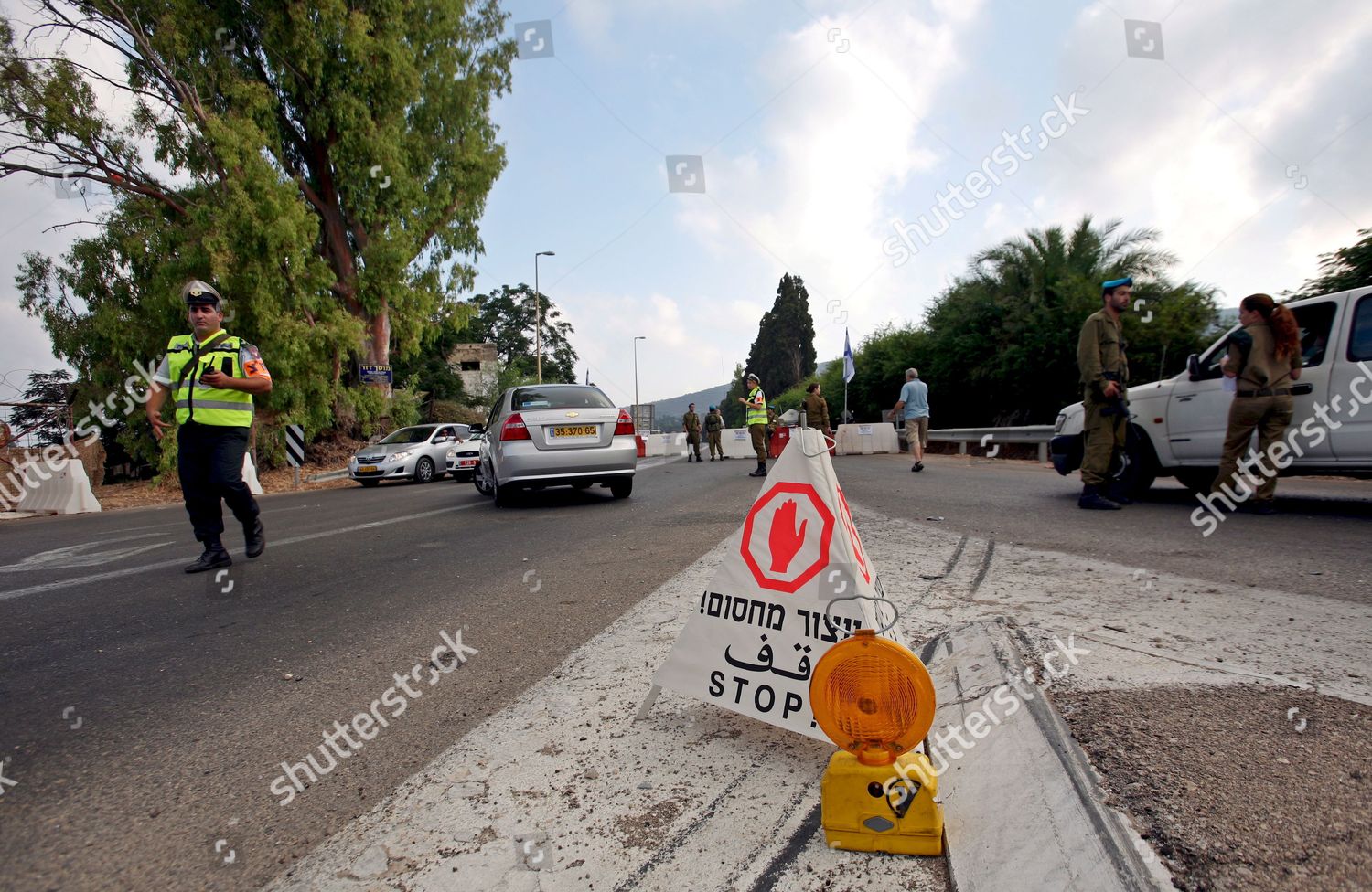 Israeli Military Police Controlling Traffic On Editorial Stock Photo ...